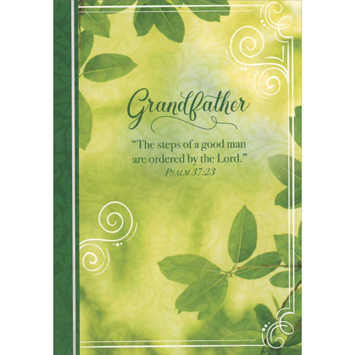 Steps of a Good Man Scripture Verse: Leaves on Yellow and Green ...