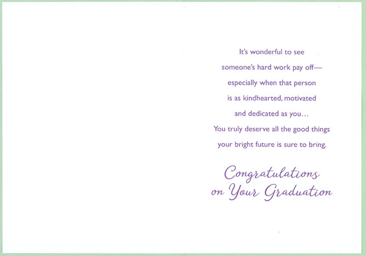 Grad Cap, Gold Tassel, Diploma and Small White Flowers on Mint Green ...