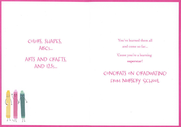 You Did It Smarty Pants: Cheering Crayons on Pink Nursery School ...