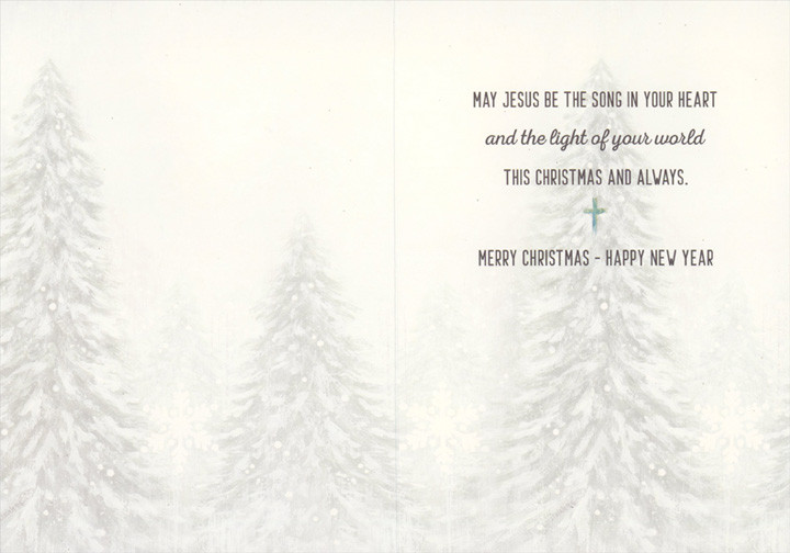 Let Heaven and Nature Sing: Tall Snow Covered Evergreens Religious ...