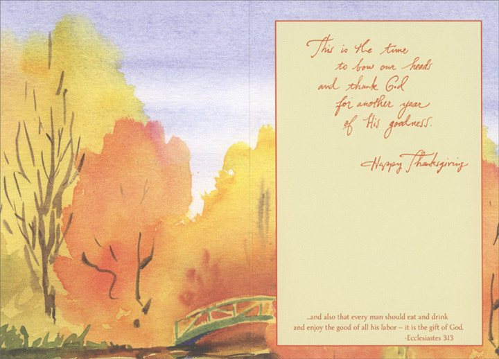 Watercolor Stream and Small Bridge: To Everything There is a Season ...