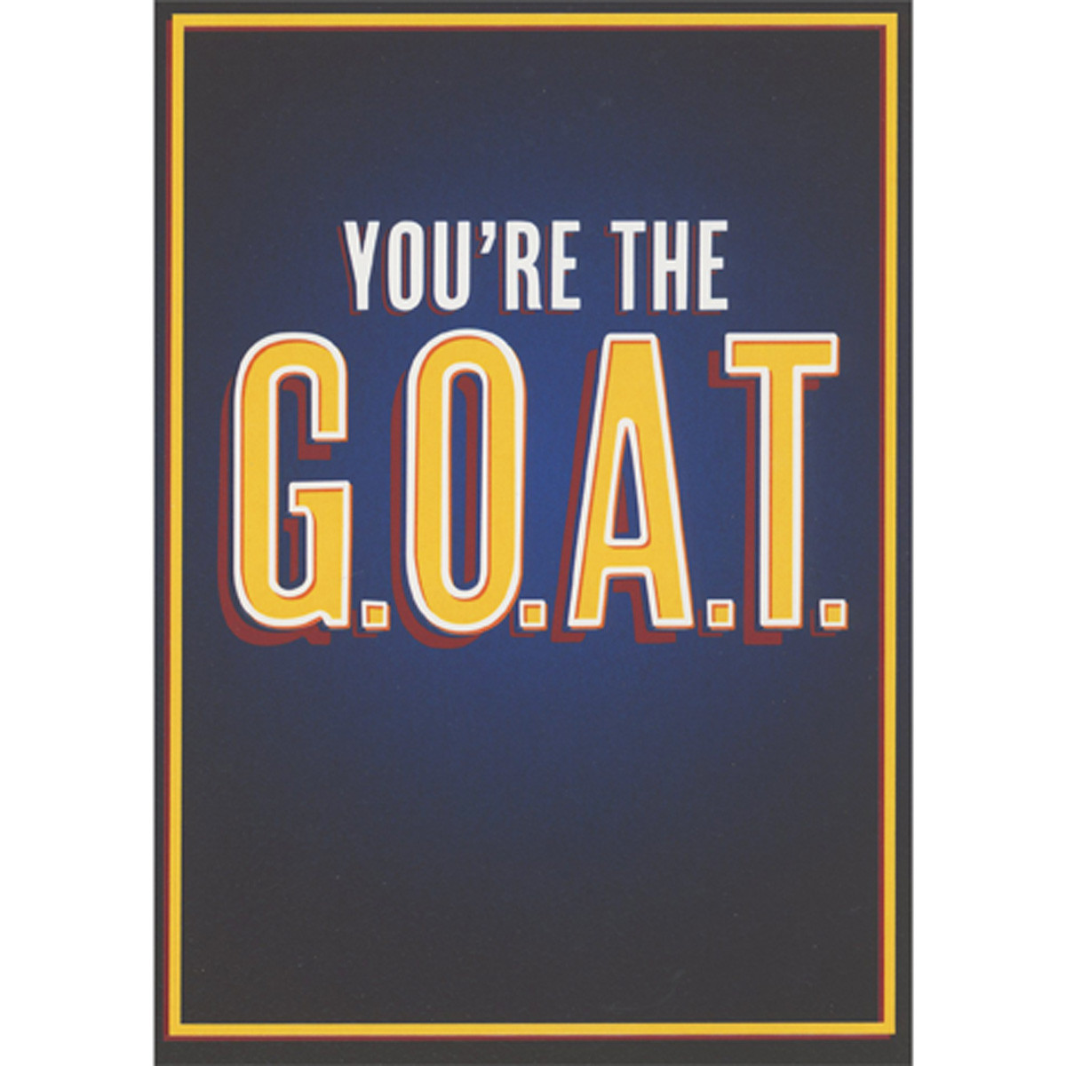 You're the GOAT: Yellow Letters on Dark Background Father's Day Card ...