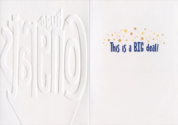 Huge Congrats : Gold Foil Lettering A-Press Congratulations Card ...