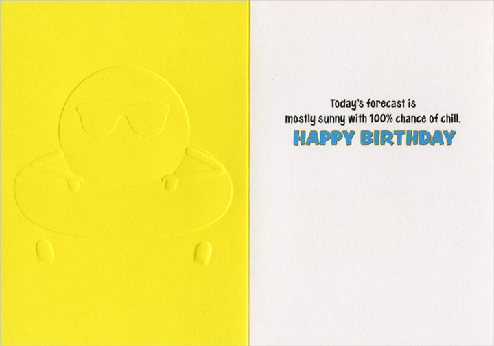 Sun Floating in Inflatable Tube Humorous : Funny A-Press Birthday Card ...