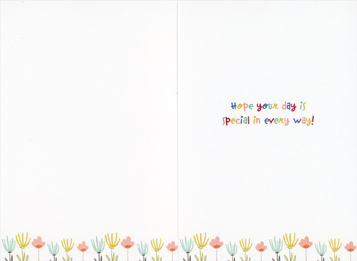 Overlapping Birthday Letters and Flowers on Holographic Foil Background ...