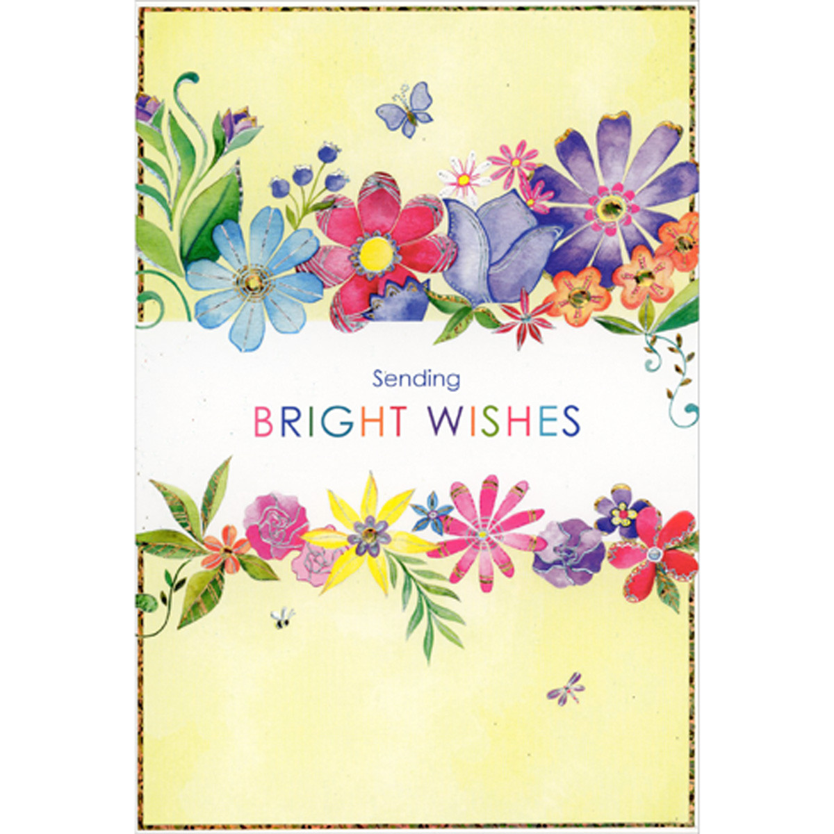 Sending Bright Wishes: Two Horizontal Rows of Colorful Flowers on ...