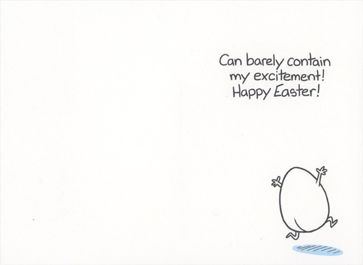 Undecorated Egg Streaking Through Park Funny / Humorous Easter Card ...