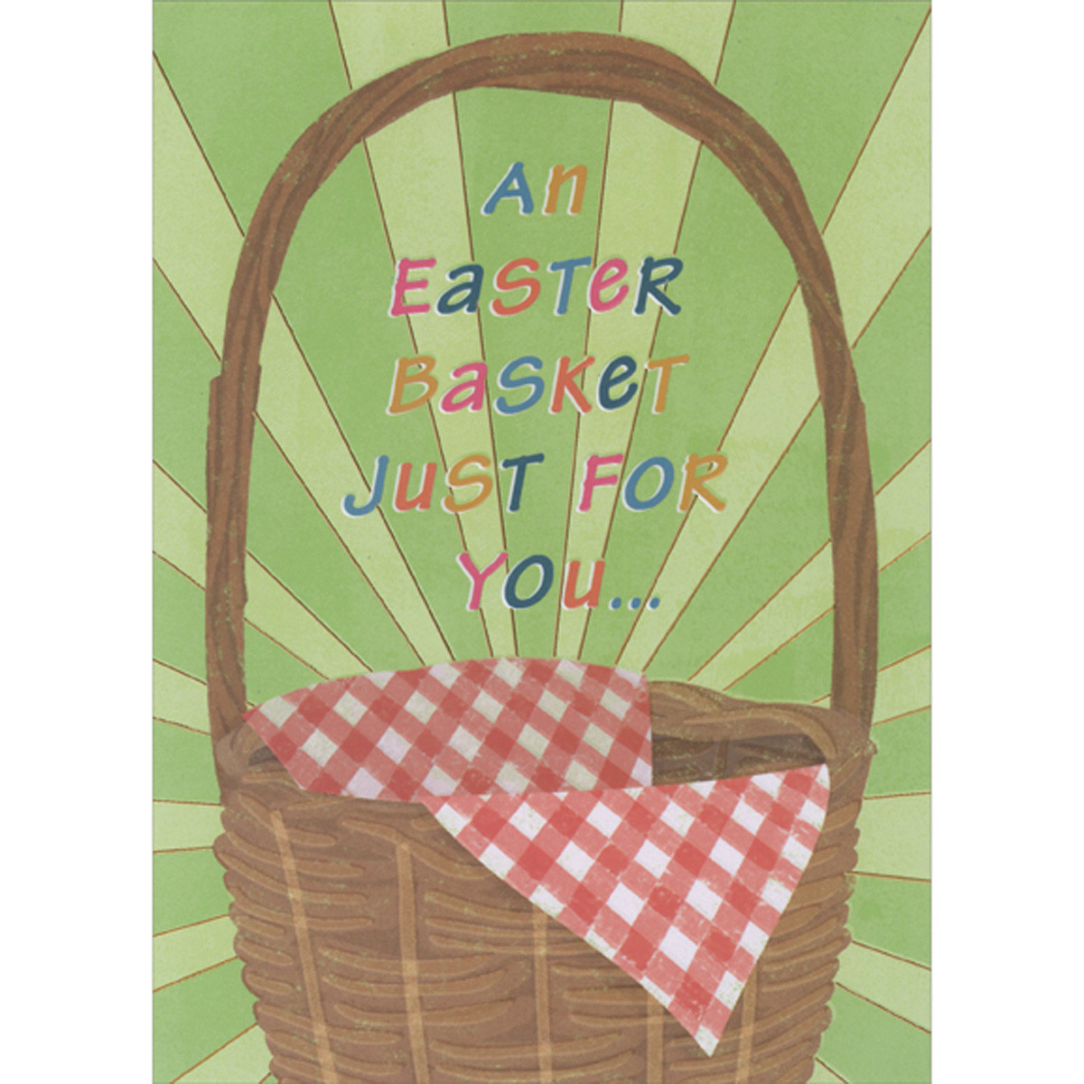 An Easter Basket Just For You: Basket with Checkered Napkin 3D Pop Up ...
