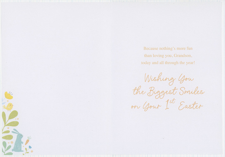 Jumping for Joy Over a Sweet Little Boy 1st / First Easter Card for ...