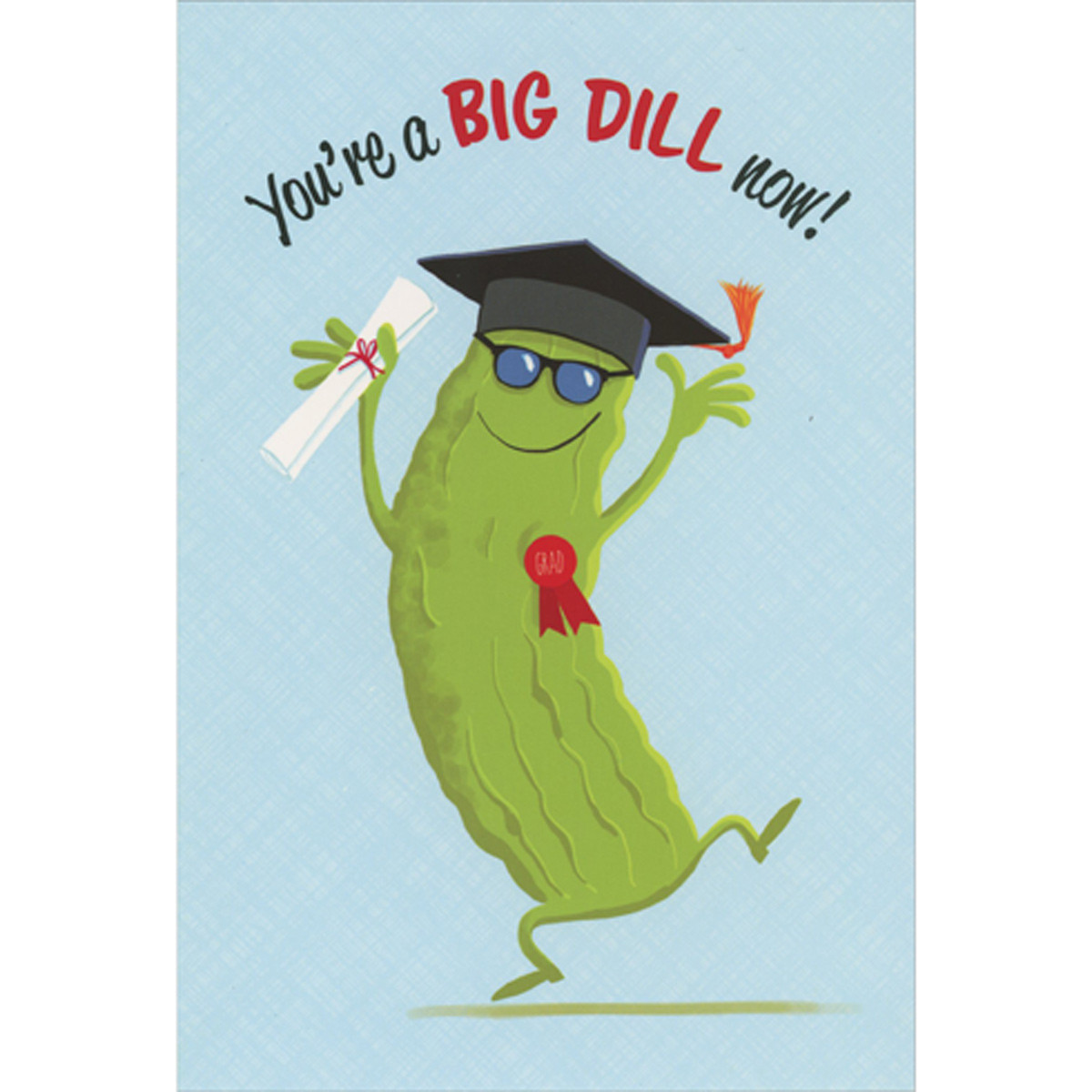 Dancing Dill Pickle Wearing Sunglasses and Grad Cap Graduation ...