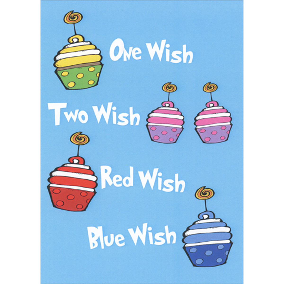 One Wish, Two Wish, Red Wish, Blue Wish Birthday Card | PaperCards.com