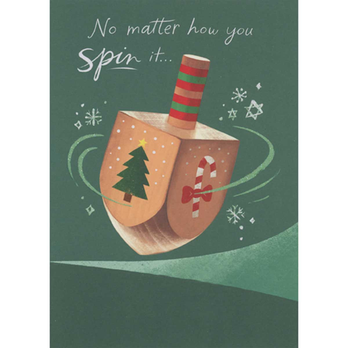 No Matter How You Spin It: Tree and Candy Cane on Spinning Dreidel ...