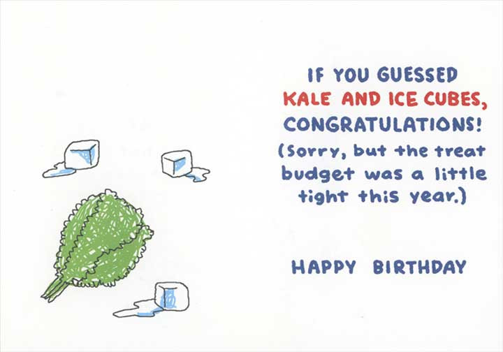 Fill in the Missing Letters to Reveal Your Treat: Kale and Ice Cubes ...
