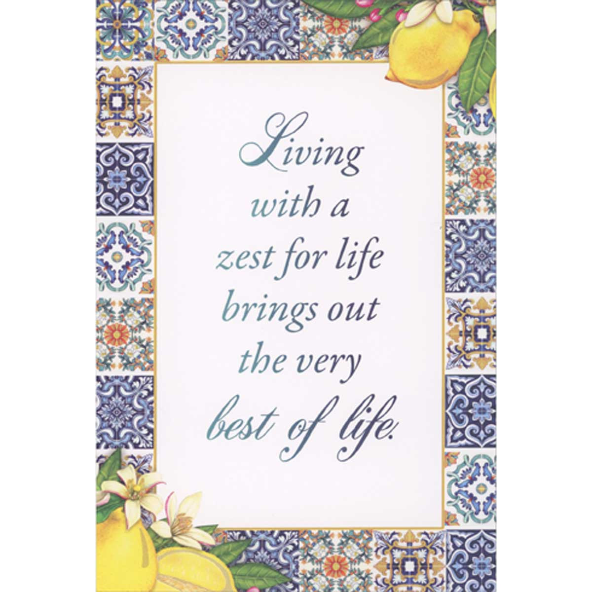 Living With a Zest for Life: Lemons and Patterned Tiles Bordered ...