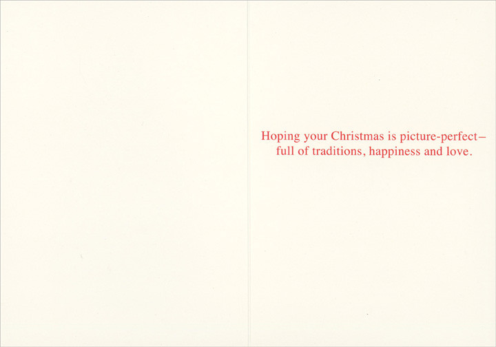 Evergreen Tree Decorated with Cameras Christmas Card | PaperCards.com