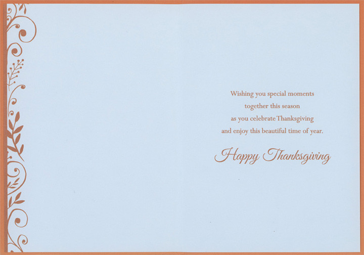 Fall Country Scene with Small Bridge Over Stream Thanksgiving Card for ...