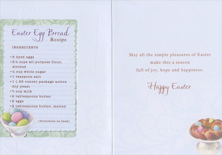 Easter Egg Bread Recipe Easter Card | PaperCards.com