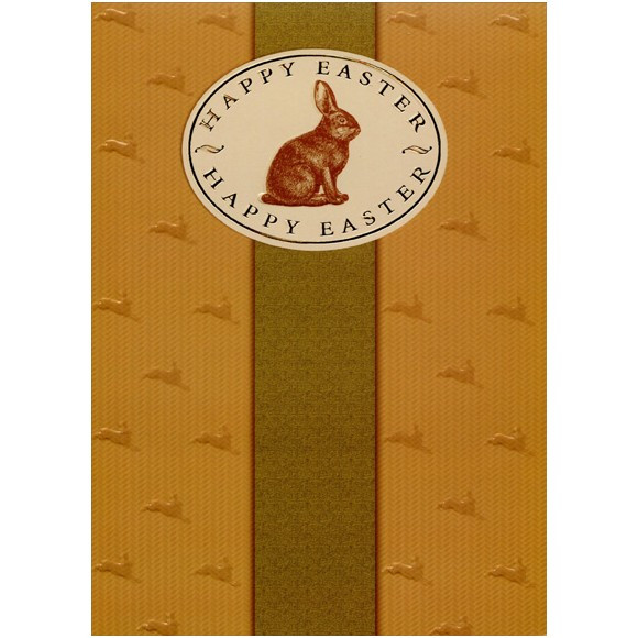 Rabbit in Oval Frame Easter Card | PaperCards.com