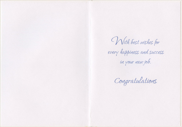 Hope Everything Turns out Great New Job Congratulations Card ...