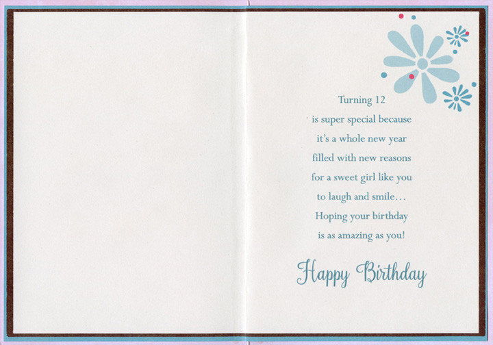 Cupcake with White Frosting and Gold Foil Age 12 / 12th Birthday Card ...