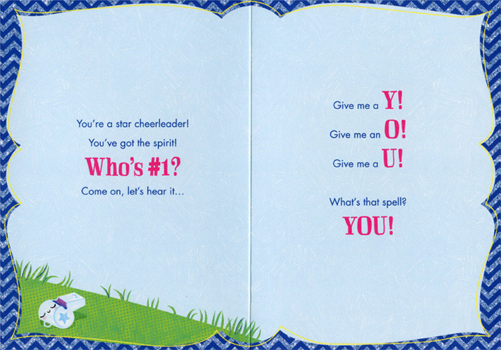 Hip Hip Hooray Cheerleading Congratulations Card for Kids / Children ...