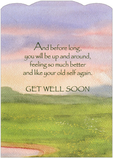 Get Well Wish : Tall Trees and Winding Path Die Cut Z-Fold Get Well ...