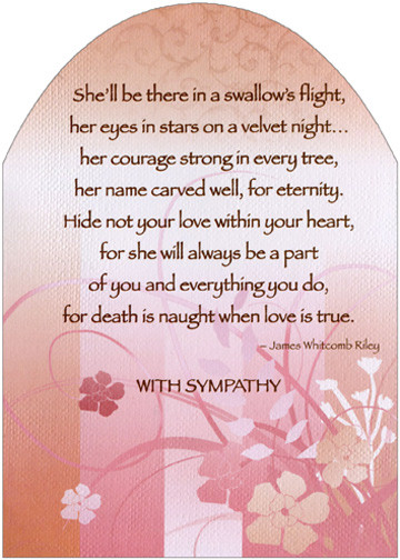 She is Just Away Swirling Vines Die Cut Z-Fold Sympathy Card ...