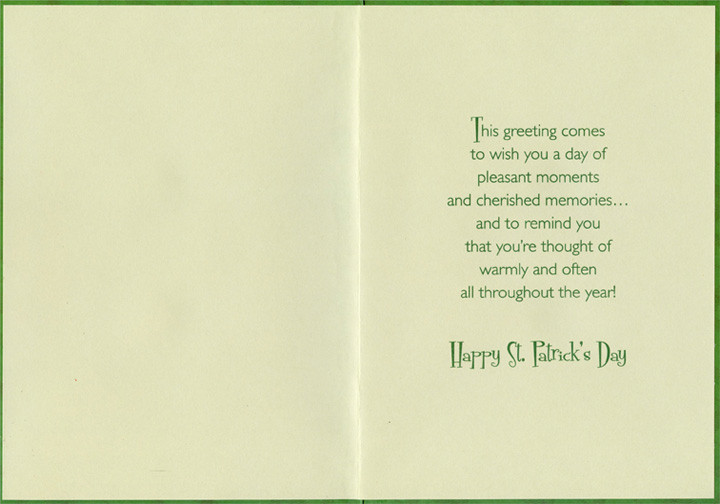 Shamrock on Striped and Plaid Background St. Patrick's Day Card for ...