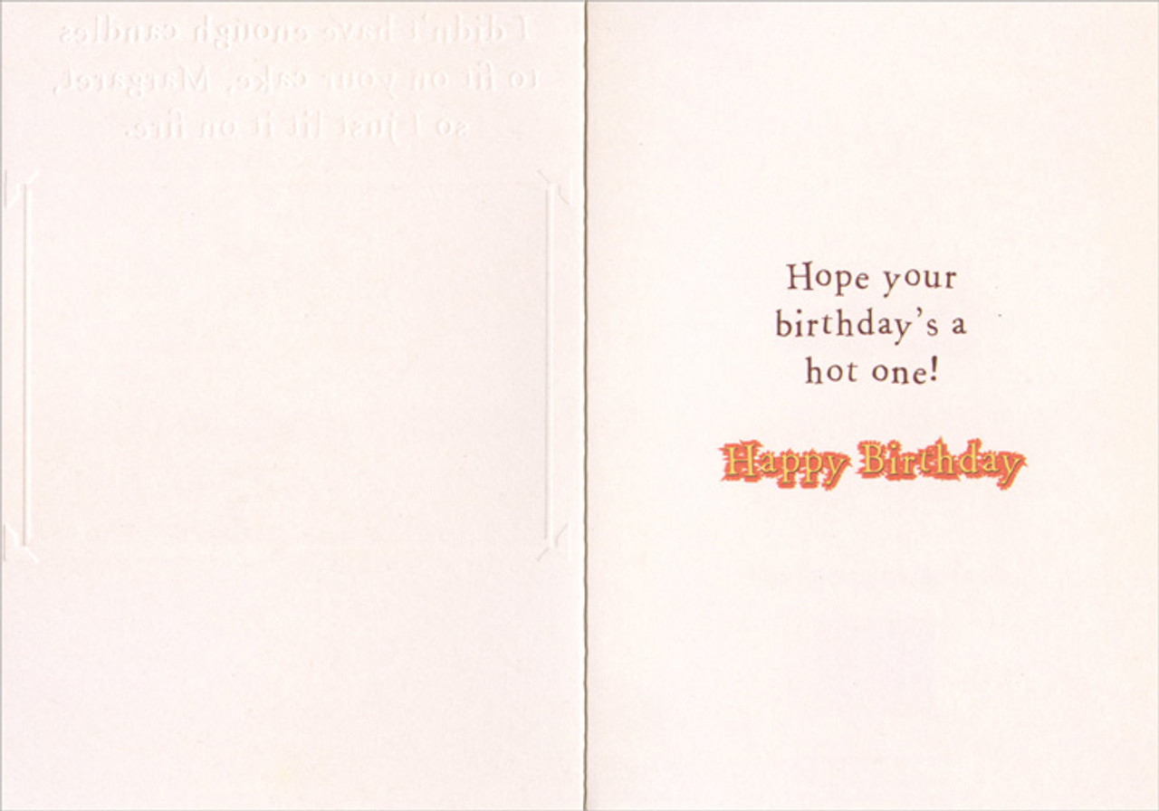 Four Old Ladies Sitting Around Flaming Cake Funny Humorous Feminine