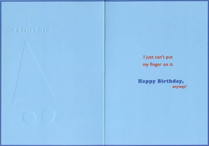 Finger with Party Hat and Googly Eyes Funny / Humorous Birthday Card ...