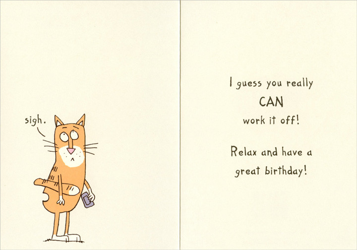 Cat's Tail Fell Off Funny / Humorous Birthday Card | PaperCards.com