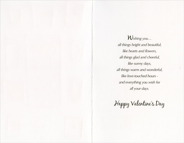 Flowers and Hearts: Valentine Wishes Valentine's Day Card | PaperCards.com