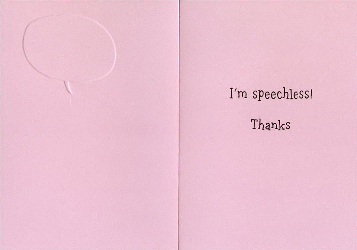 Yellow Dog with Empty Talk Bubble Funny / Humorous Thank You Card ...