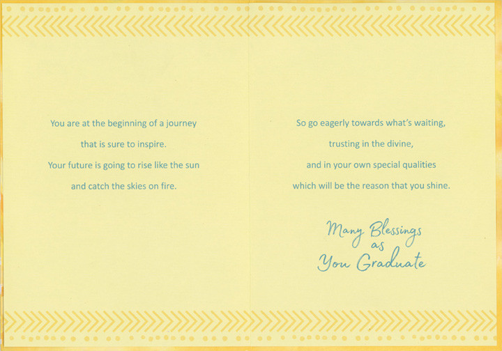 Promise of Many Bright Tomorrows : Yellow Sunrays Religious Graduation ...