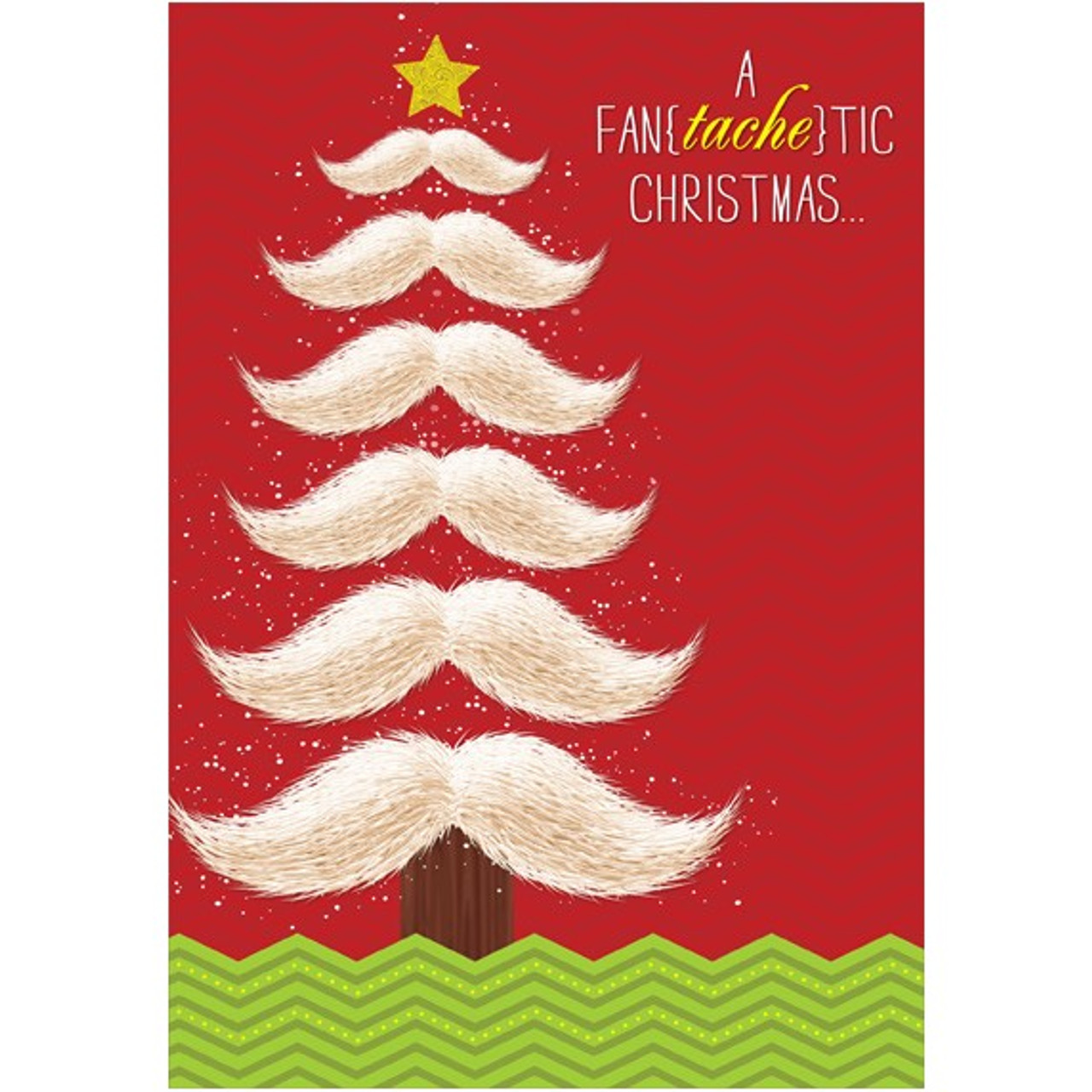 Mustache Tree Christmas Card | PaperCards.com