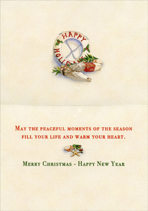 Holiday Boat Nautical Christmas Card | PaperCards.com