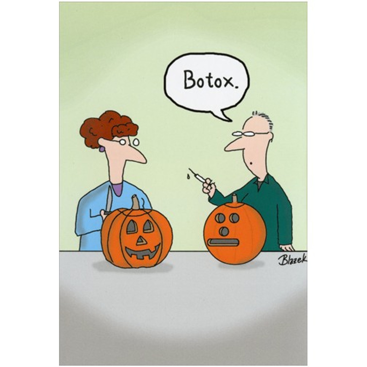 Botox Pumpkin Funny Halloween Card PaperCards