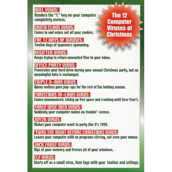 Christmas Virus Funny / Humorous Christmas Card | PaperCards.com