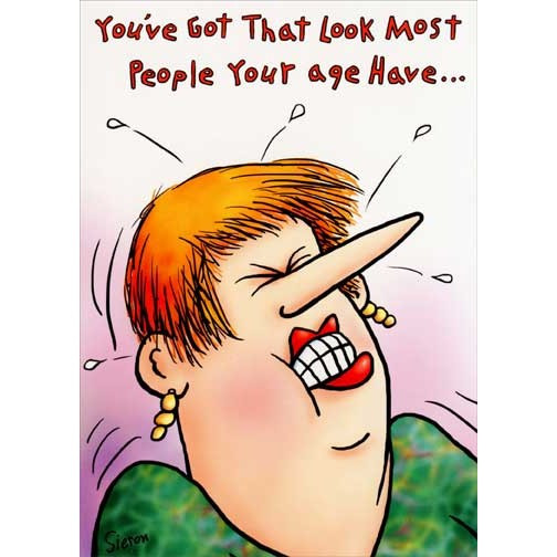 Woman Making Face Funny / Humorous Birthday Card | PaperCards.com