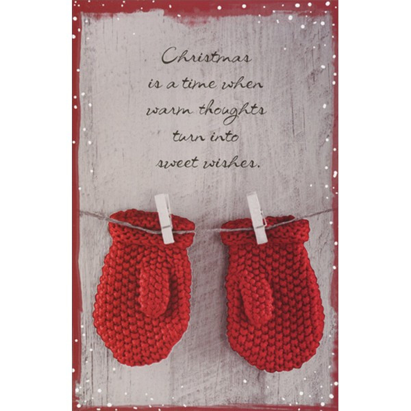 Two Red Mittens Christmas Card | PaperCards.com