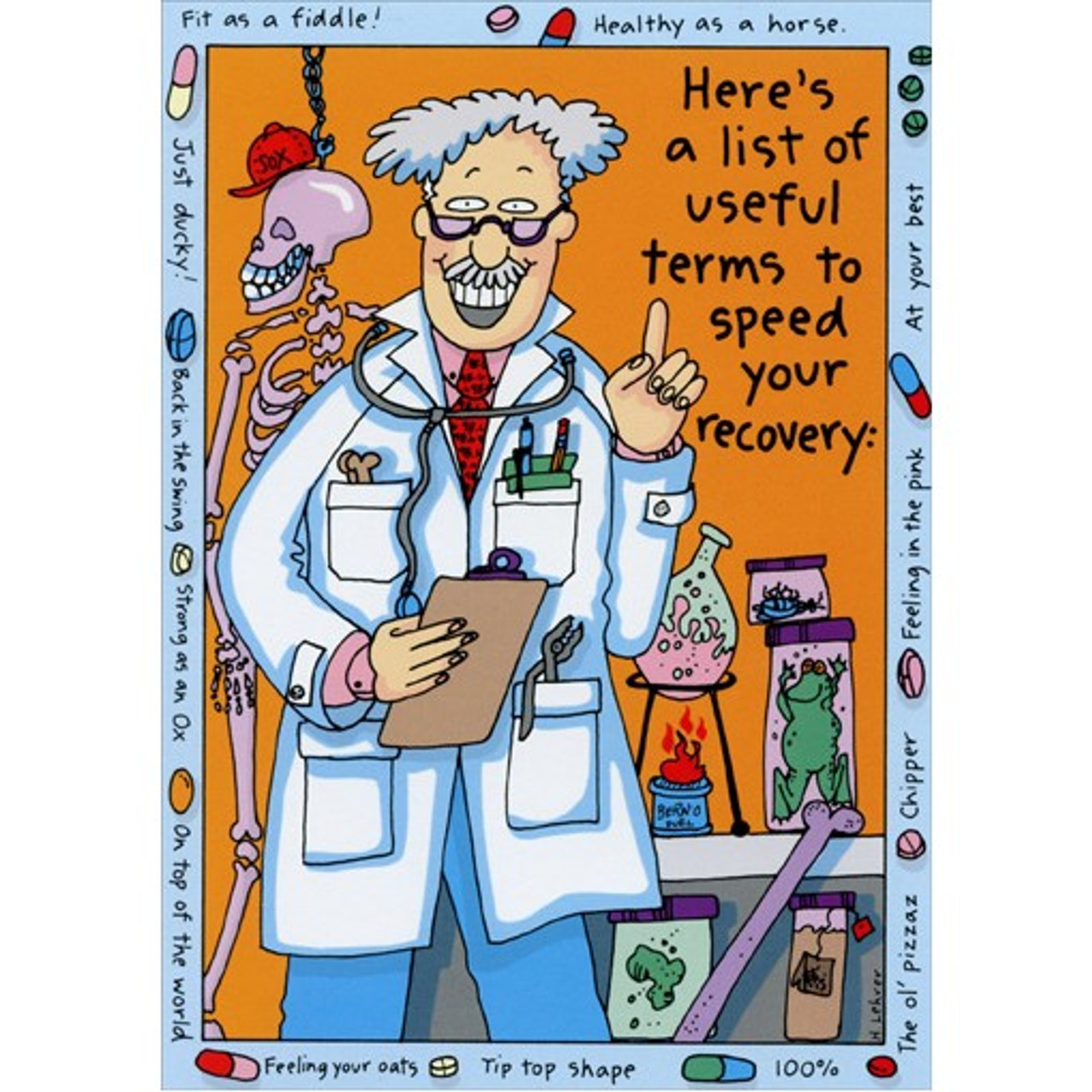 Heres A List Of Useful Terms Funny Humorous Get Well Card