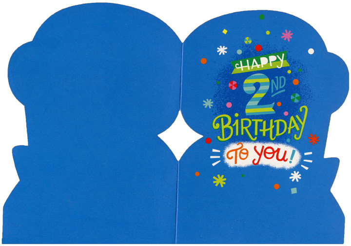 Look Who's Two Die Cut Foil Age 2 / 2nd Birthday Card | PaperCards.com