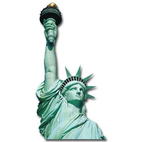 Statue Of Liberty Die Cut Blank Note Card | PaperCards.com
