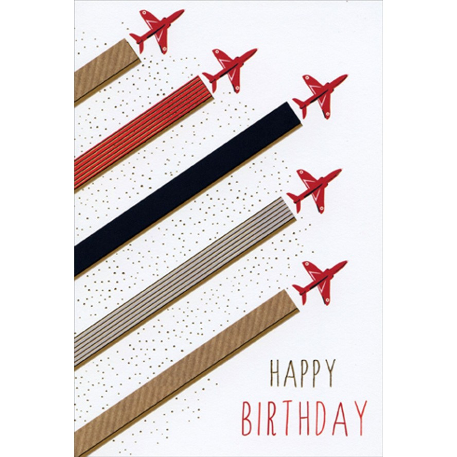 Five Fly By Airplanes Sara Miller Birthday Card | PaperCards.com