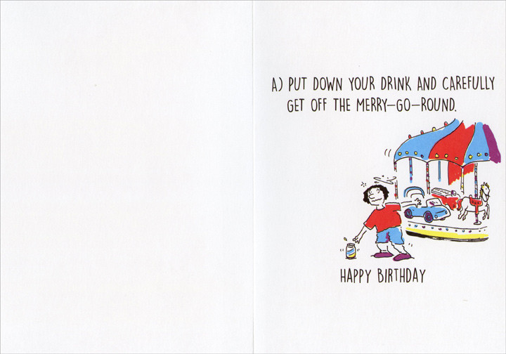 Merry Go Round Funny / Humorous Birthday Card | PaperCards.com