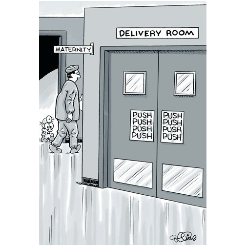 Push Push Push Funny / Humorous Dan Collins New Baby Congratulations ...