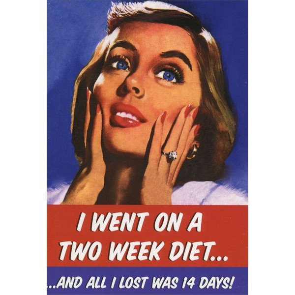 Two Week Diet Funny / Humorous Birthday Card | PaperCards.com