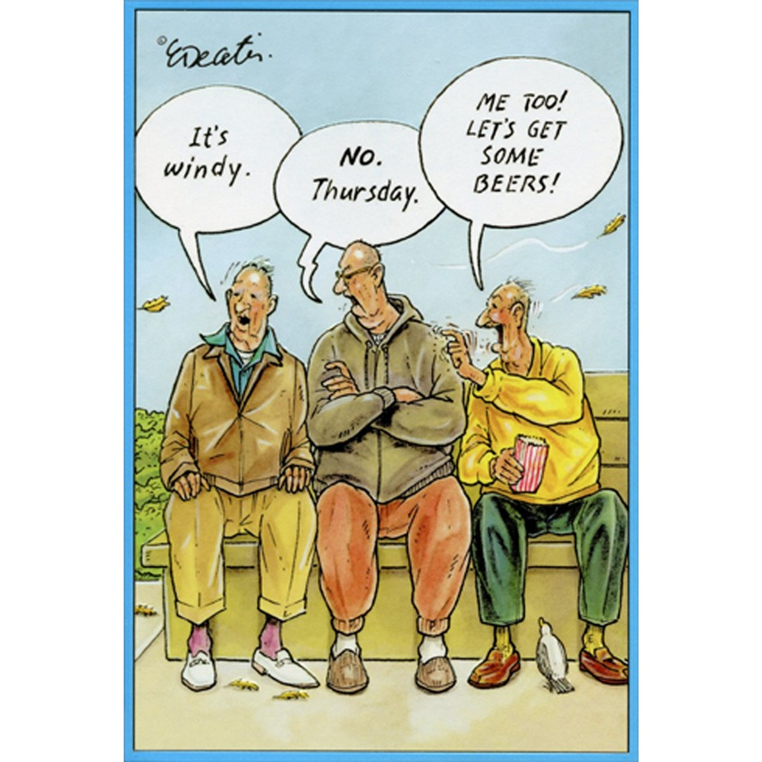 It's Windy Eric Decetis Funny / Humorous Masculine Birthday Card for ...