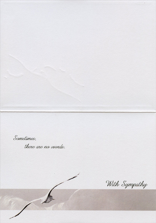 Seagull with Silver Foil Signature Gallery Sympathy Card | PaperCards.com