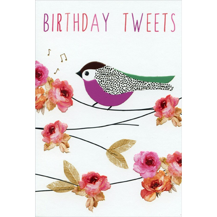 Birthday Tweets Sara Miller Birthday Card | PaperCards.com